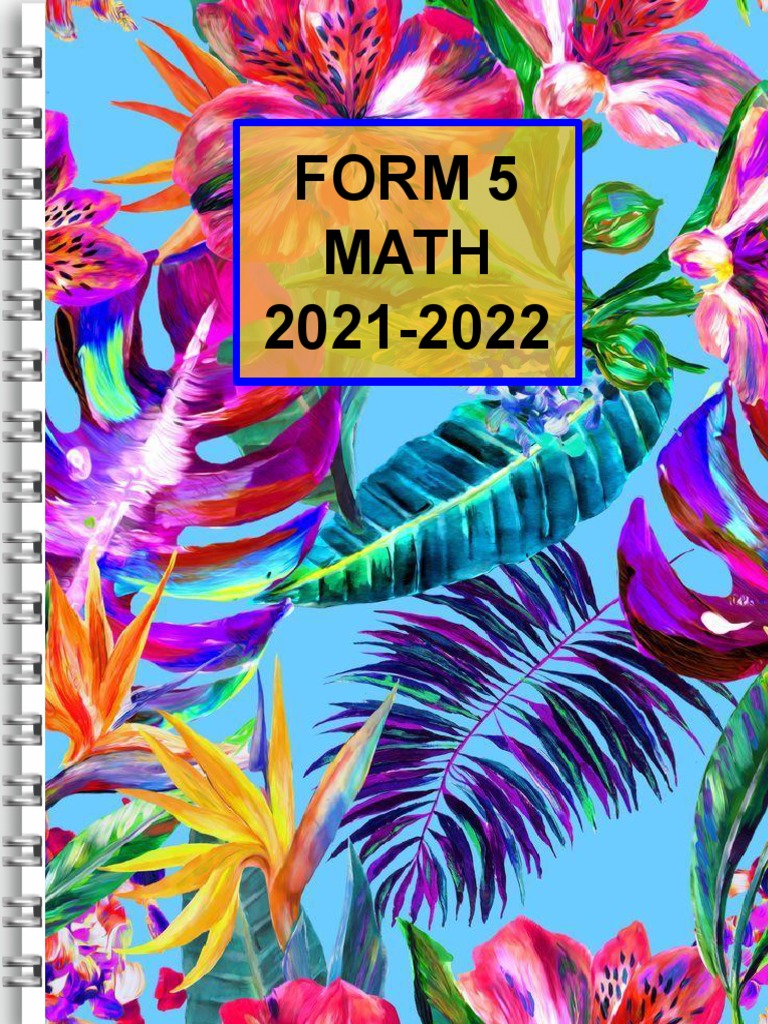 Form 5 Math Notebook 2021-2022 | PDF | Mathematics | Linear Map