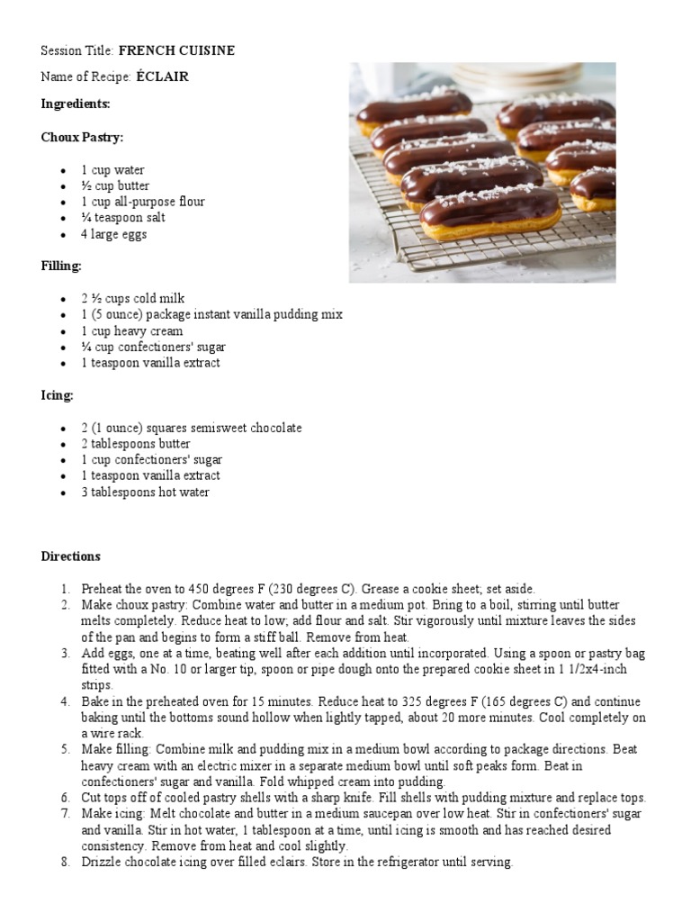 French Cuisine Recipe Collection | PDF | Cuisine | Food Ingredients