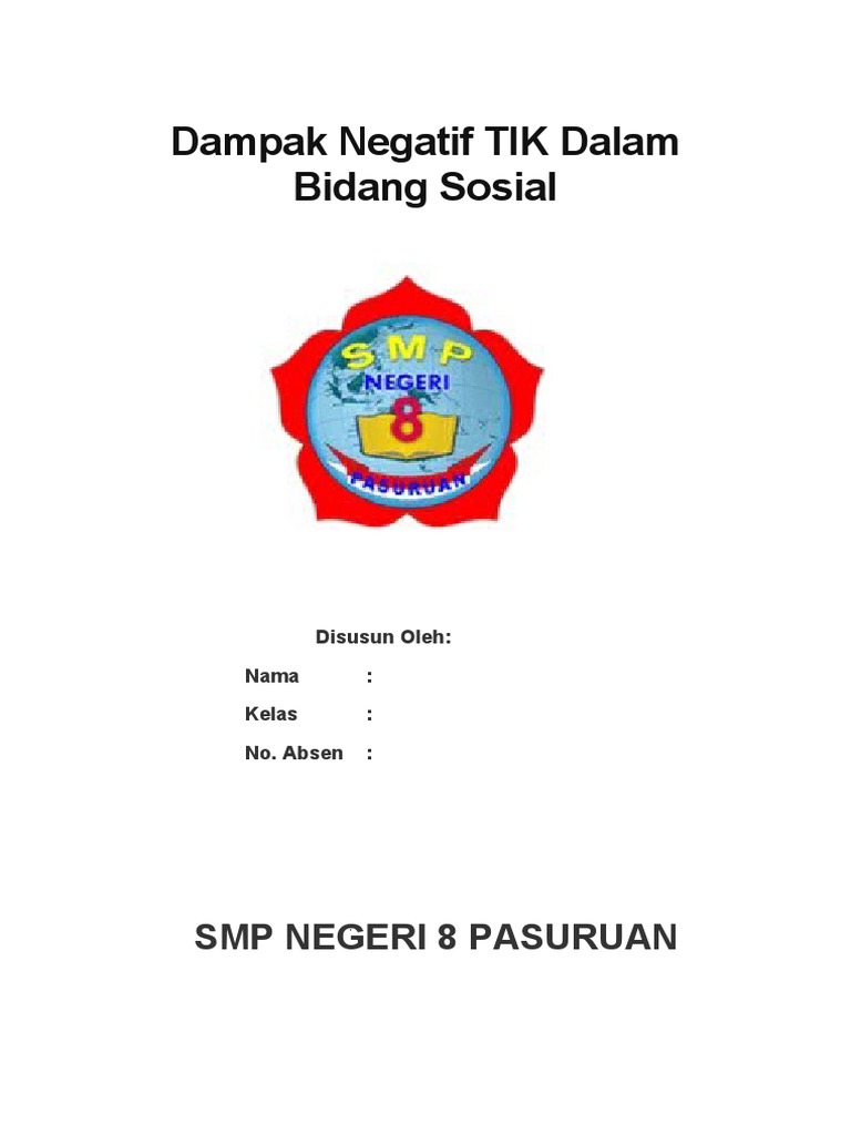 Dampak Negatif TIK Dalam Bidang Sosial | PDF