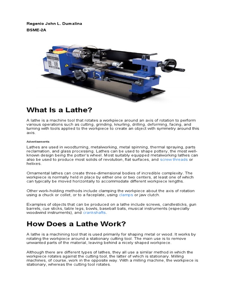 Machine Shop 1 | PDF | Machining | Crafts