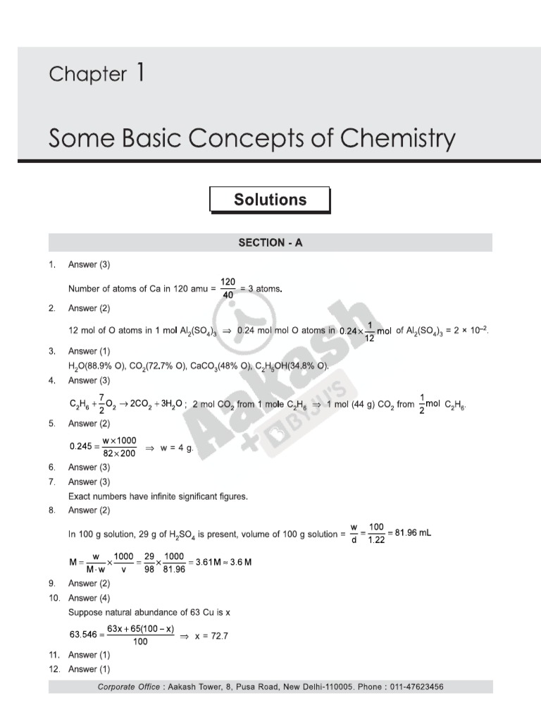 Basic Concepts Solution PDF | PDF