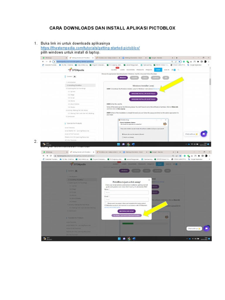 Cara Downloads Dan Install Aplikasi Pictoblox | PDF