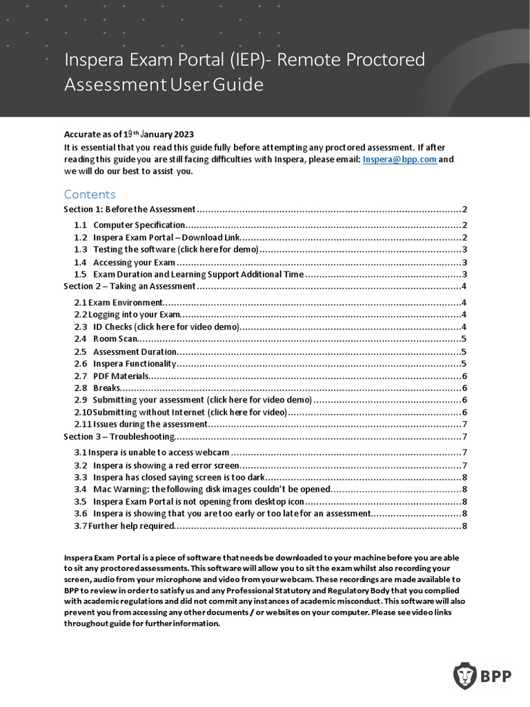 Proctored Inspera User Guide PDF | PDF | Icon (Computing) | Computer File Proctored Inspera User Guide PDF | PDF | Icon (Computing) | Computer File