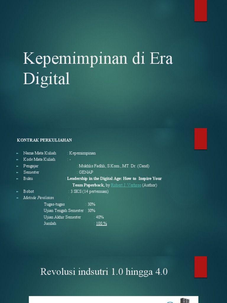 MATERI P1 - Kepemimpinan Di Era Digital PDF | PDF