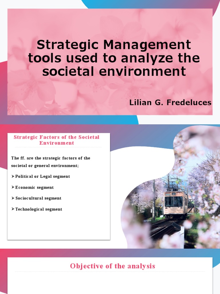 Fredeluces- Strategic Management tools used to analyzed the societal ...