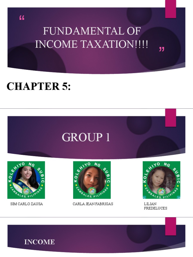 FUNDAMENTAL OF INCOME TAXATION | PDF | Gross Income | Taxes