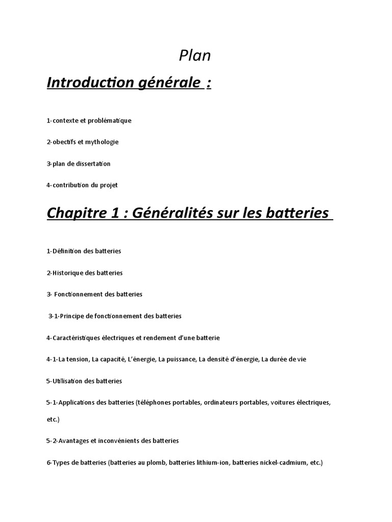 Plan Pfe | PDF | Pile rechargeable | Accumulateur lithium-ion