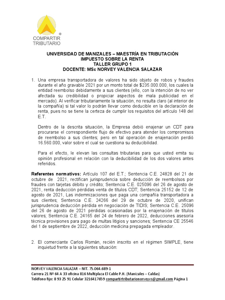 Taller GRUPO 1 | PDF | Economias Taller GRUPO 1 | PDF | Economias