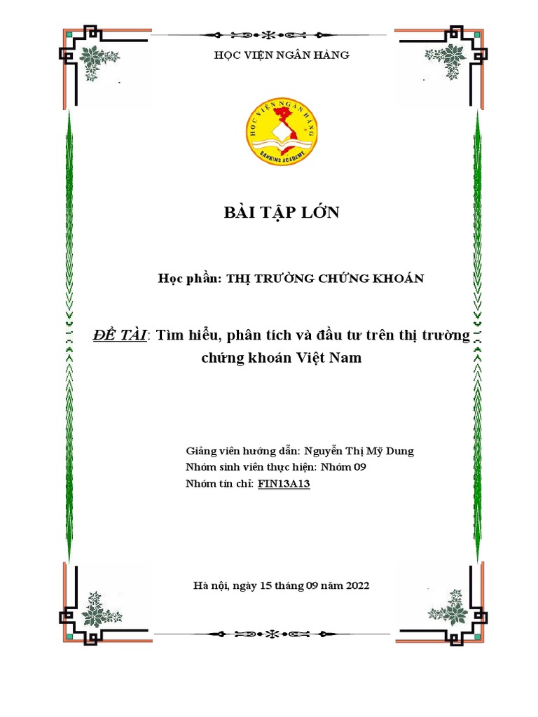 BTL TTCK Nhóm 9 | PDF