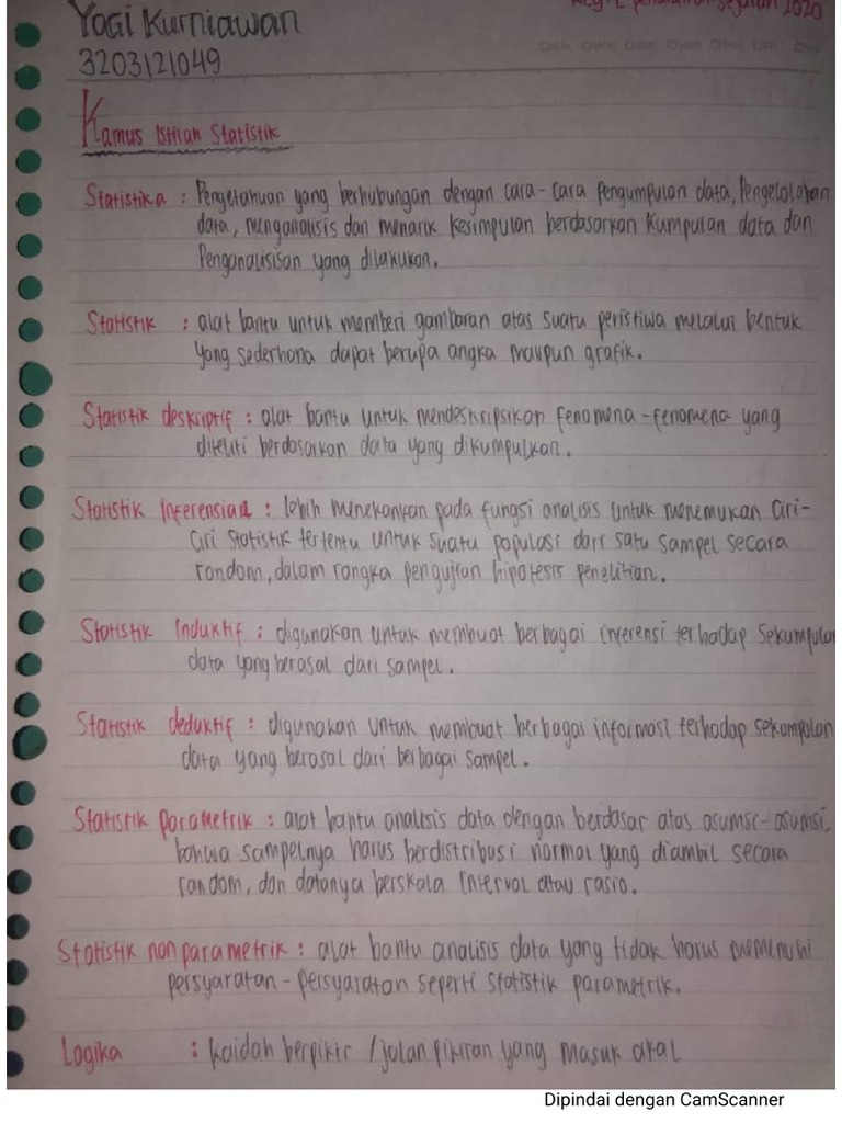 Istilah Statistik Yogi Kurniawan | PDF