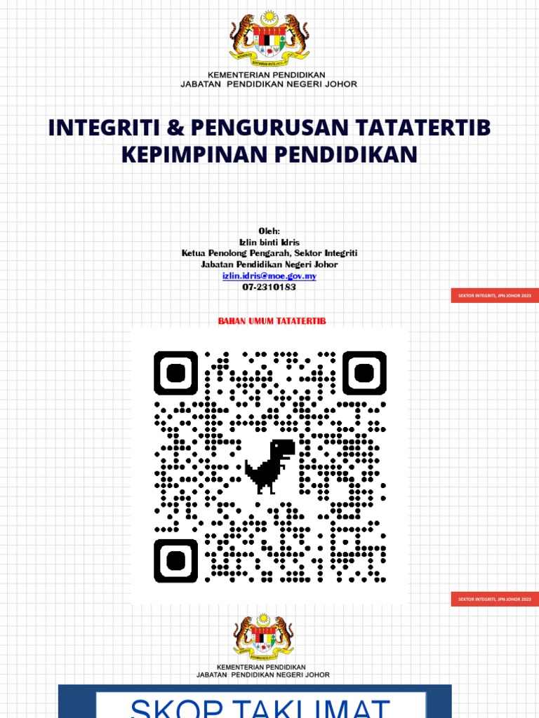 1 0 Bahan Umum Integriti & Pengurusan Tatatertib Kepimpinan Pendidikan ...