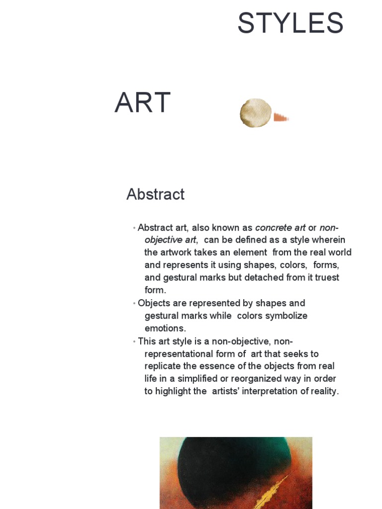ART STYLES EXPLAINED | PDF | Surrealism | Abstract Art
