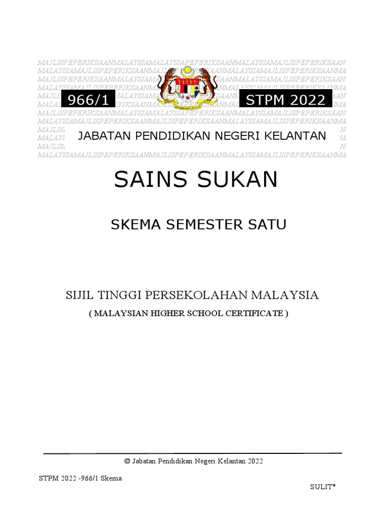 Kulit Soalan STPM SEM 1 | PDF