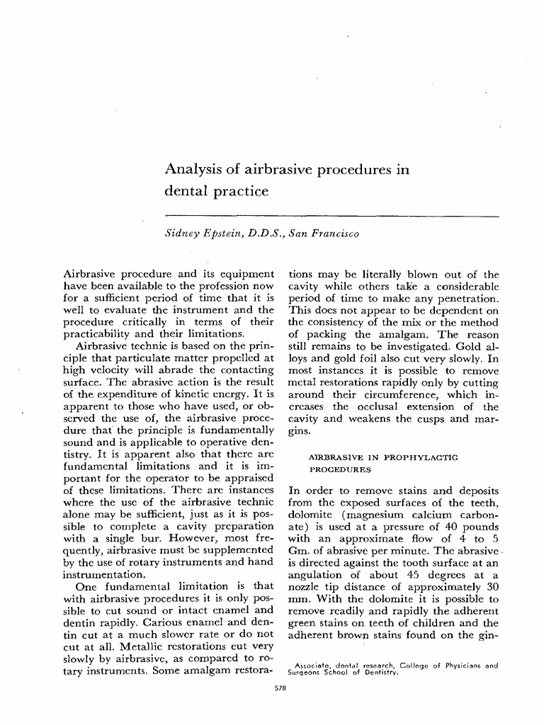 Epstein 1951 | PDF | Tooth Enamel | Abrasive