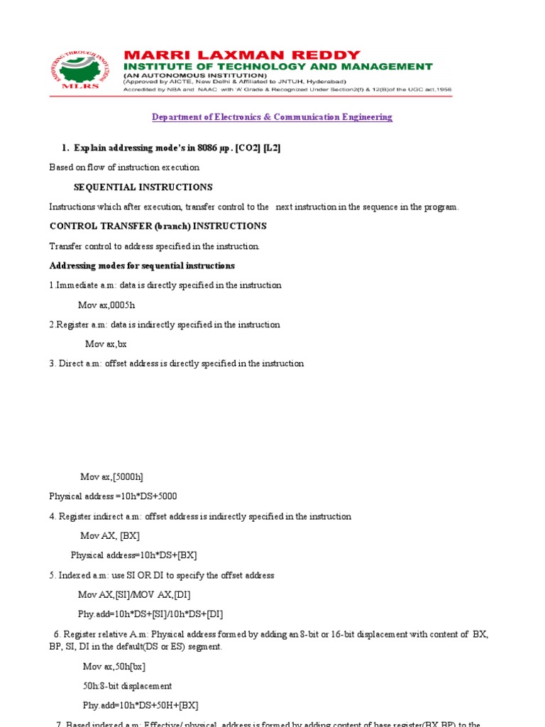 Unit 2 Pdf Assembly Language Binary Coded Decimal