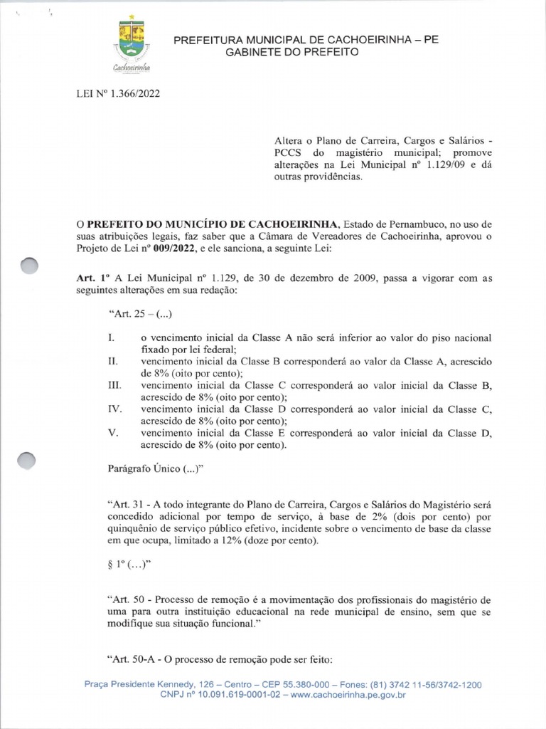 Lei N 1 366 2022 | PDF