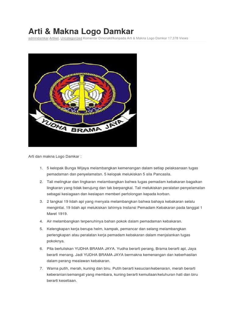 Arti dan Makna Logo Damkar | PDF