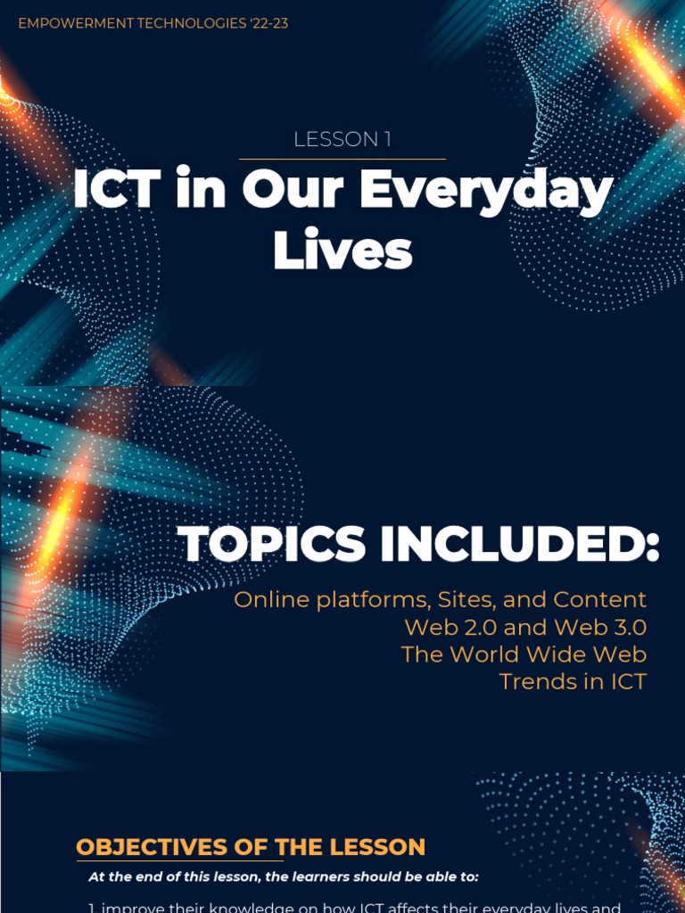 PPT1 Introduction To Information and Communication Technology PDF | PDF | World Wide Web ...