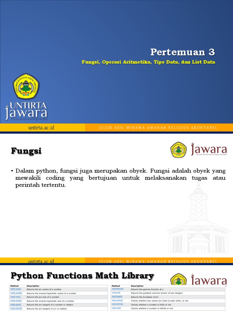 Pertemuan 3 - Logika Pemrograman | PDF | Trigonometric Functions ...