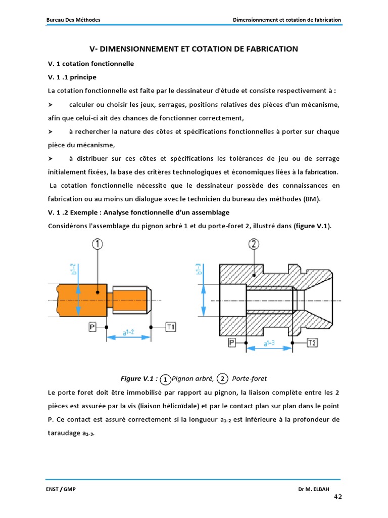 V - Dimensionnement Et Cotation de Fabrication | PDF | Usinage ...