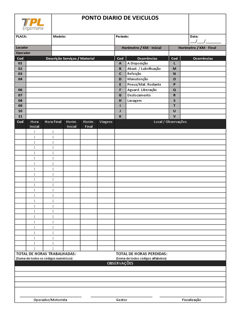 Check List VL | PDF | Transporte | Veículos terrestres