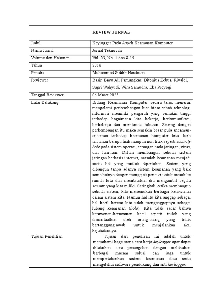 Hasil - Review Jurnal - Kelompok 2 | PDF