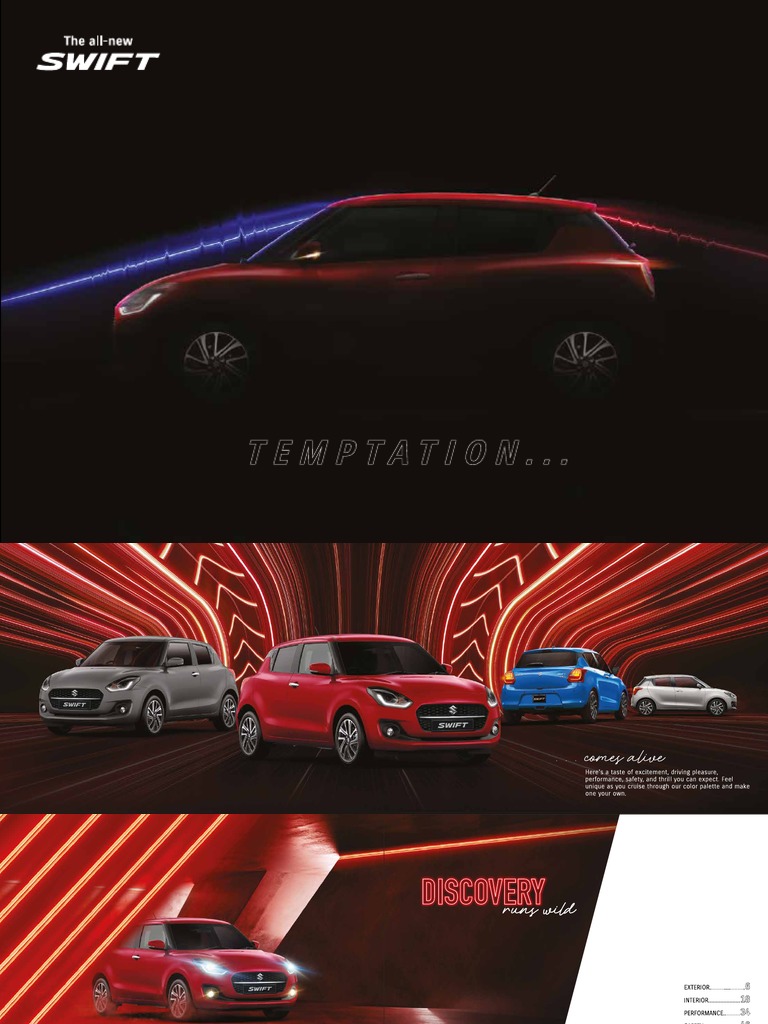 Brochure The All New Swift 12.10.2022 | PDF | Seat Belt | Motor Vehicle