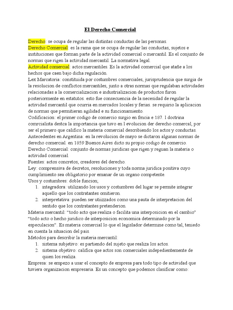 Resumen Primera Parte Libro Pisani - Elementos Del Derecho Comercial | PDF | Sociedad de ...