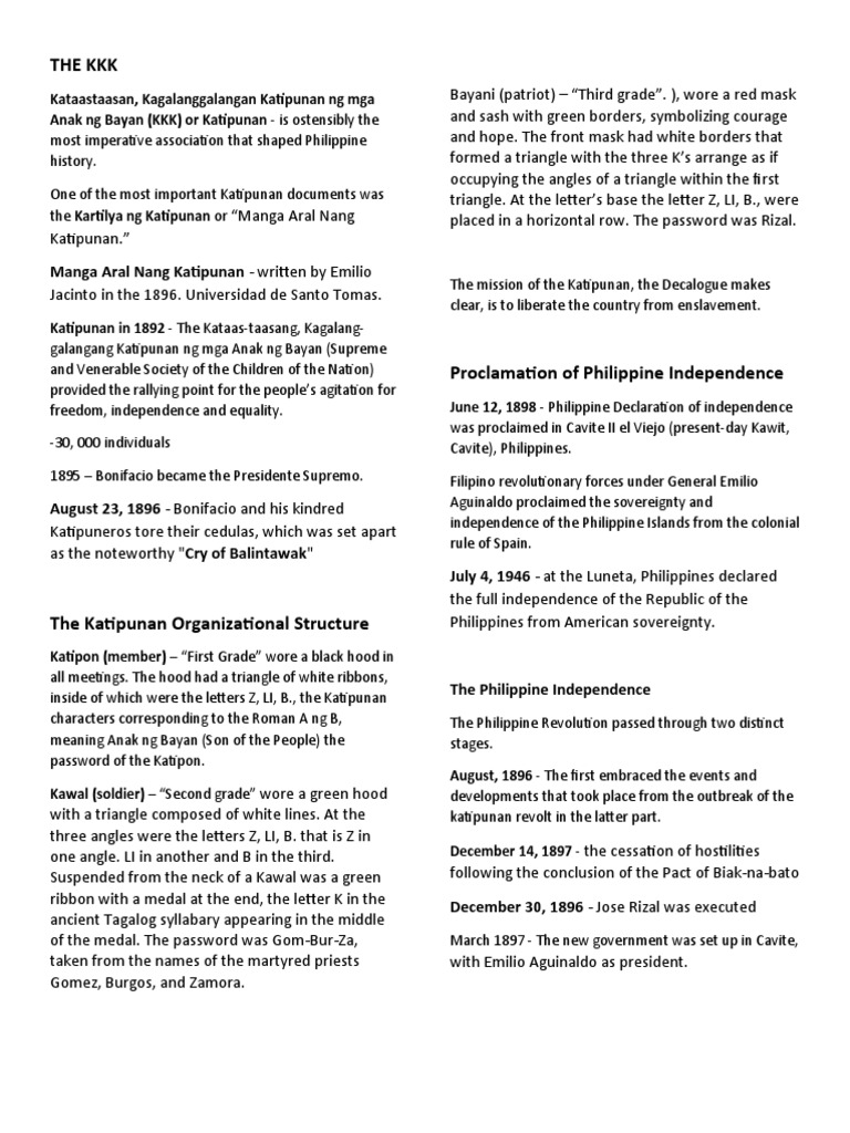 The KKK | PDF | Philippines