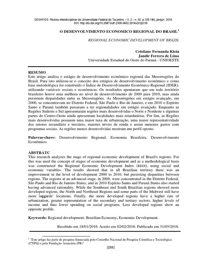 Desenvolvimento Socioeconomico | PDF | Setor terciário da economia ...