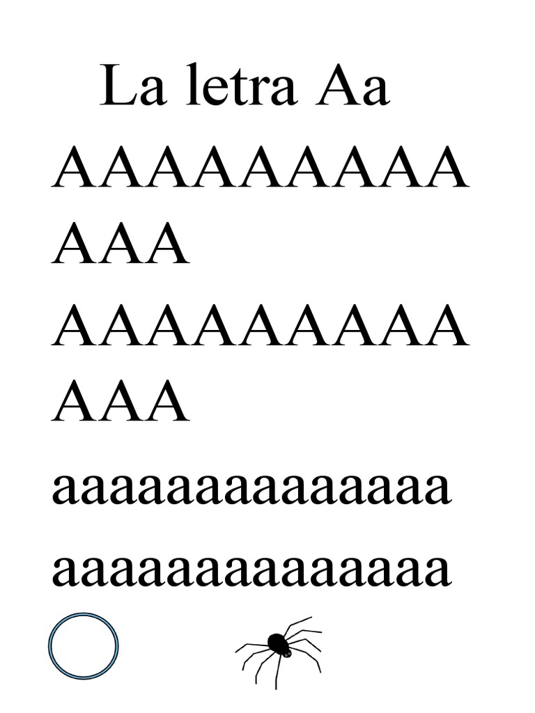 La Letra Aa | PDF