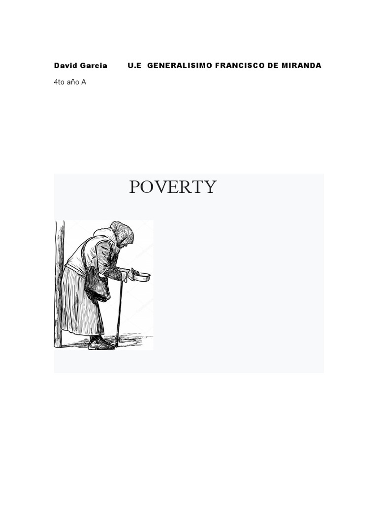 Ensayo de La Pobreza en Ingles | Download Free PDF | Poverty | Poverty ...