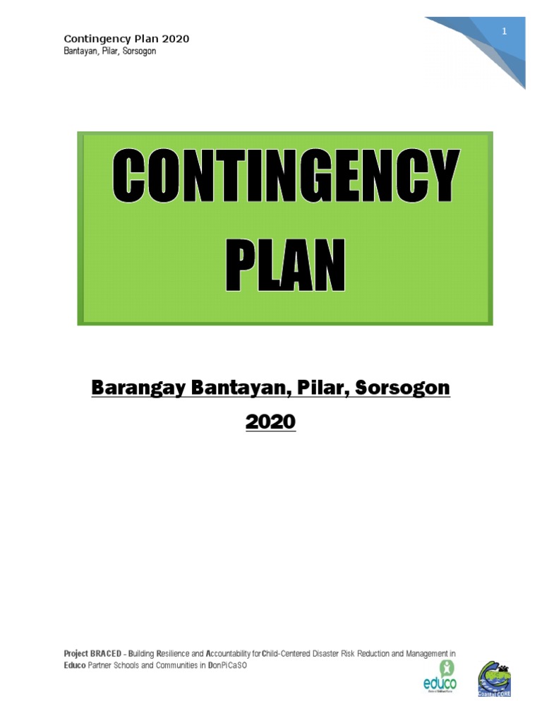 Contingency Plan - Barangay Bantayan, Pilar, Sorsogon | PDF
