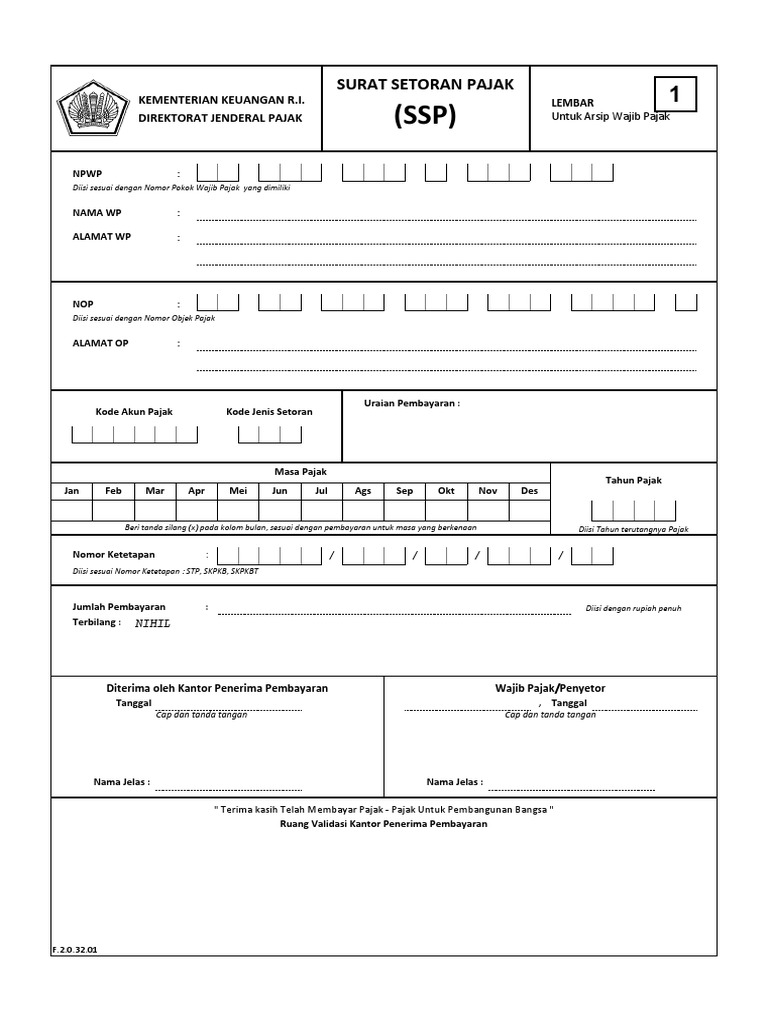 Format SSP dan Contoh Pengisian Excel | PDF