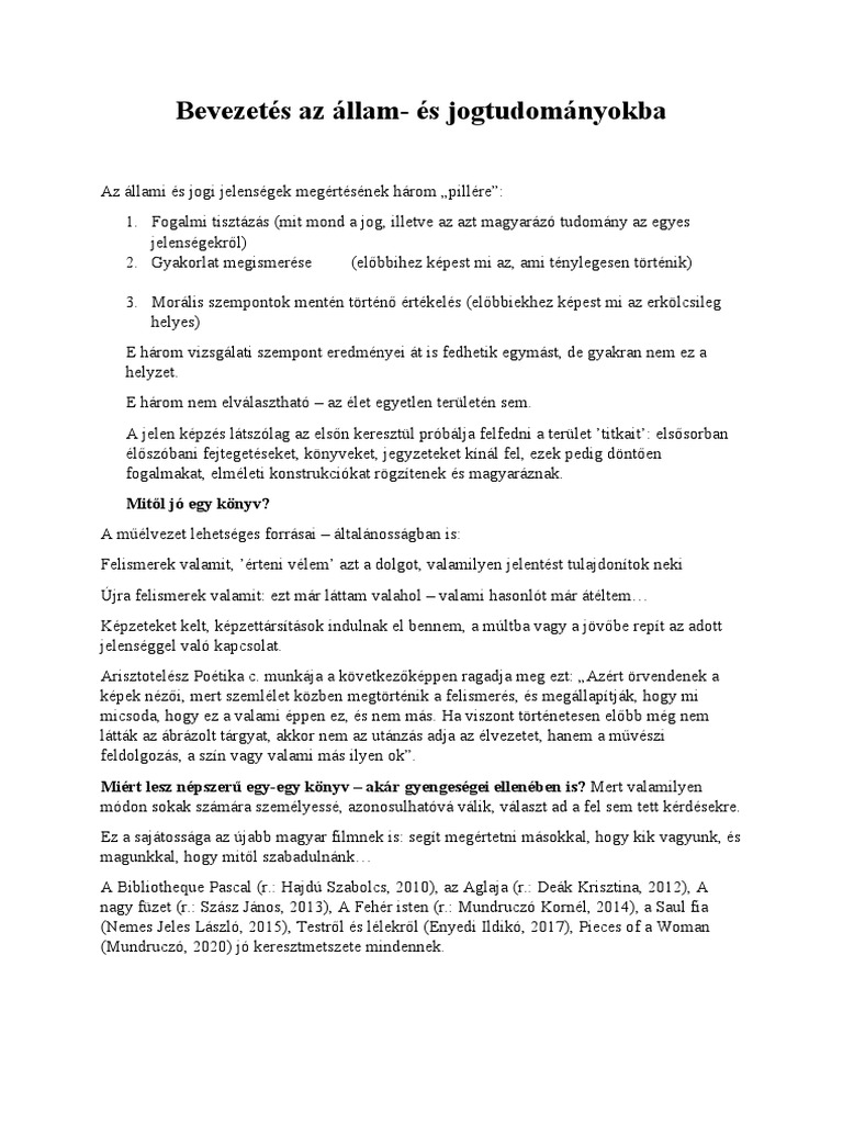 Prof. Dr. Rixer Ádám - Bev. Az Állam És Jogtudományokba | PDF