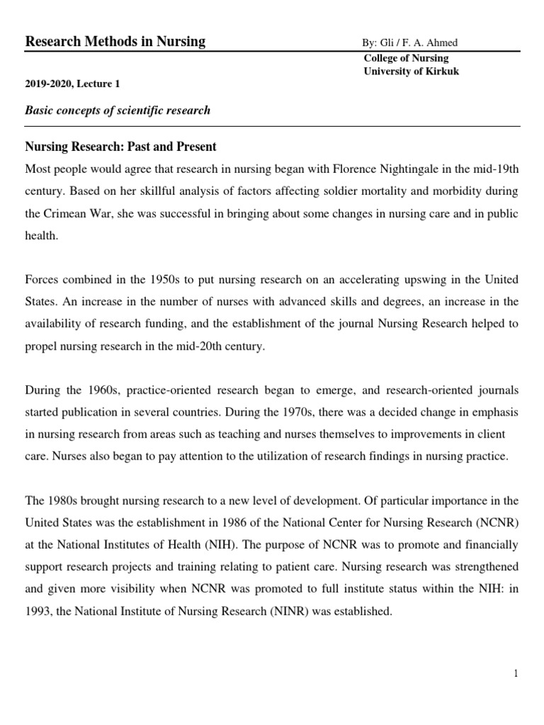 1st L Research PDF | PDF | Nursing | Evidence Based Practice