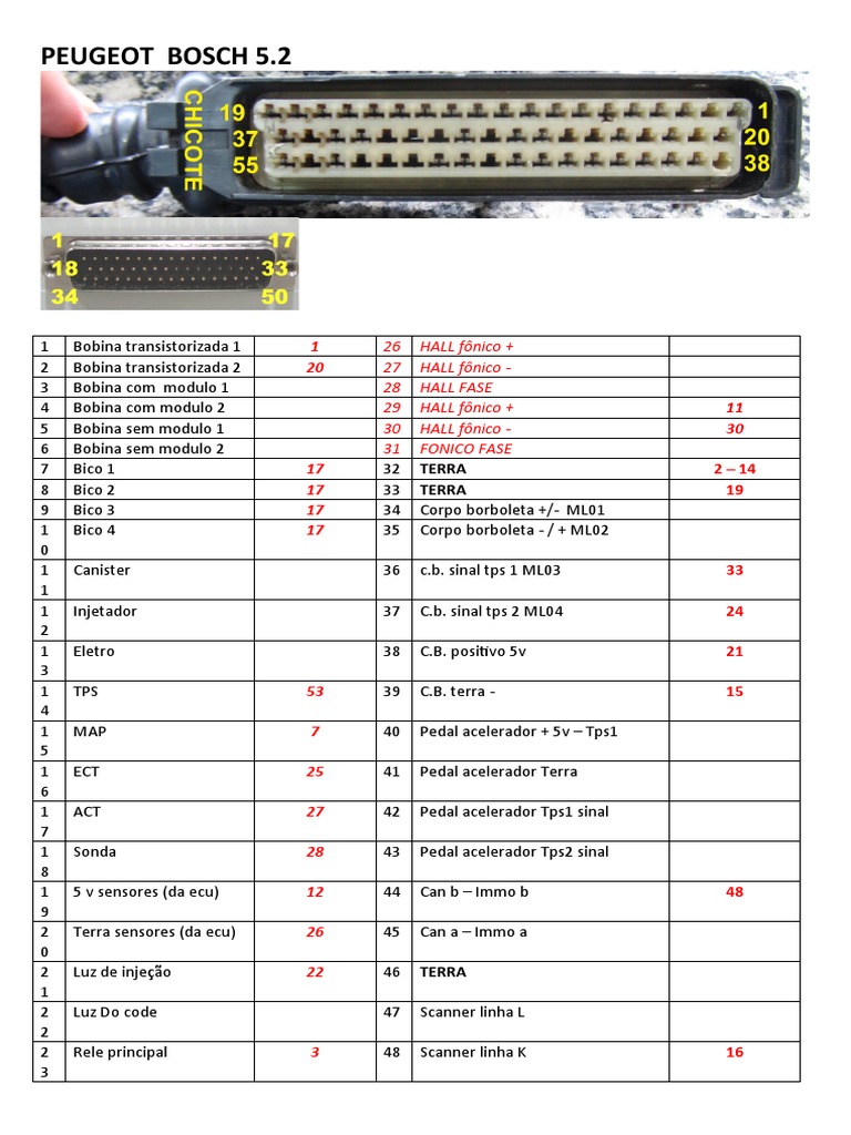 ECU3000 - Peugeot Bosch 5.2 - OK-13-04 | PDF