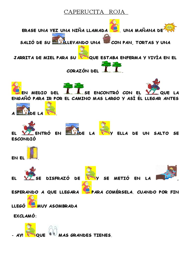 Cuentos Infantiles con Pictogramas | PDF