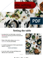 Table Setting Lesson Plan | PDF | Tableware | Domestic Implements