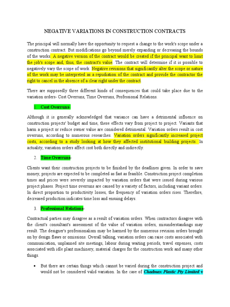 Navigating Negative Variations: Understanding the Impact and ...