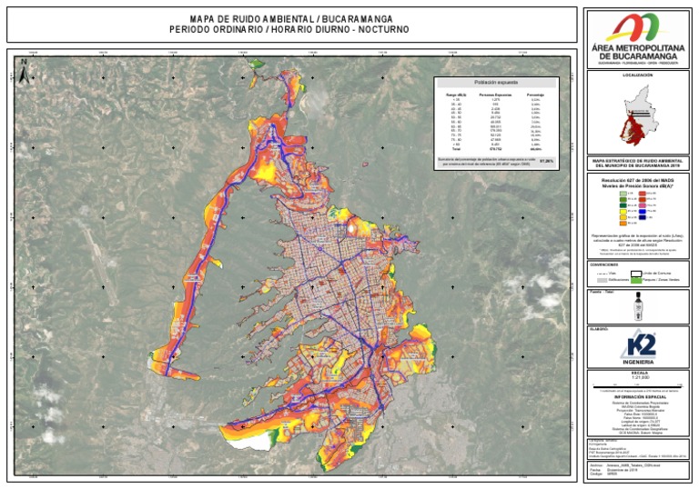 Mapa de ruido ambiental Bucaramanga | PDF | ruido | Acústica
