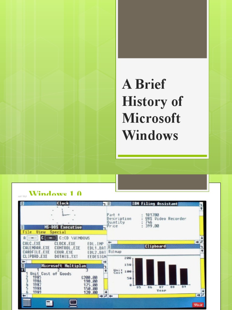 A Brief History of Microsoft Windows | PDF
