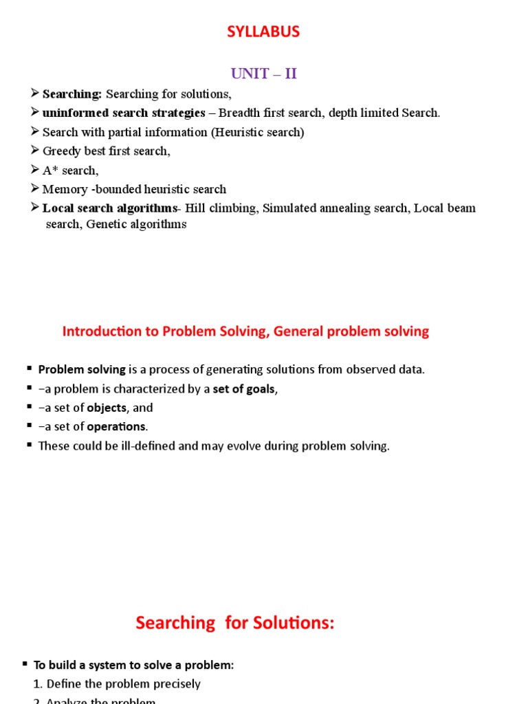 Ai-Unit-Ii Notes | PDF | Genetic Algorithm | Algorithms And Data Structures Ai-Unit-Ii Notes | PDF | Genetic Algorithm | Algorithms And Data Structures
