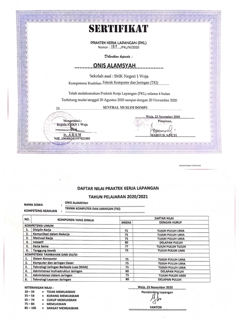 Sertifikat Kompetensi | PDF