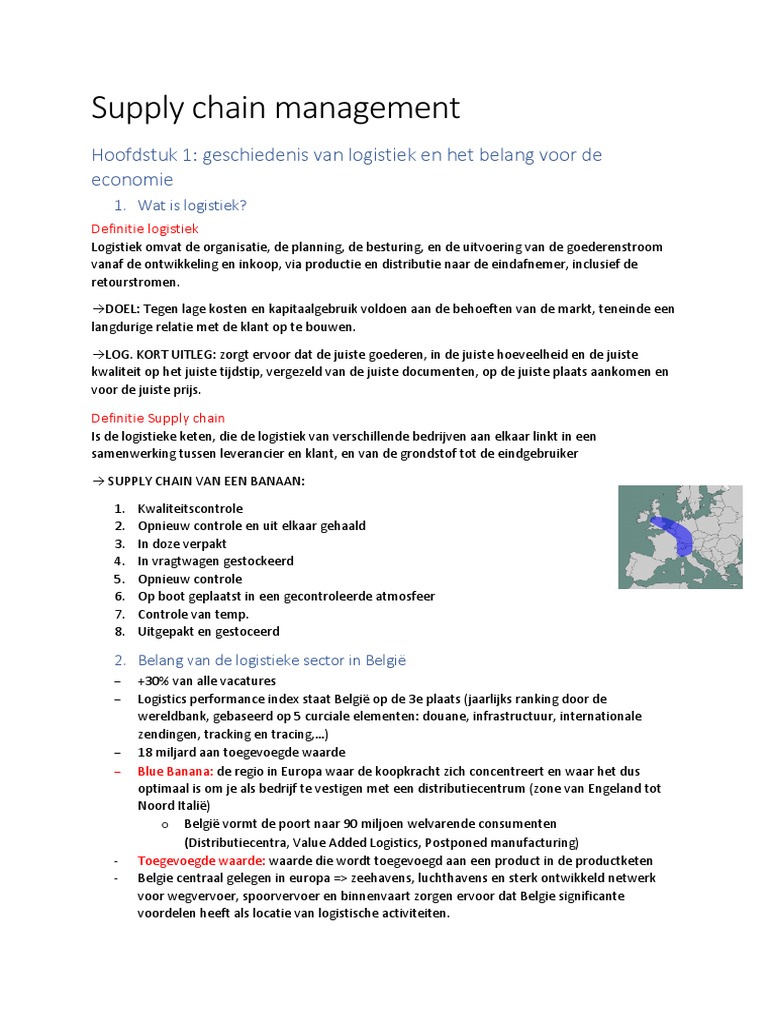 Supply Chain Management Samenvatting | PDF