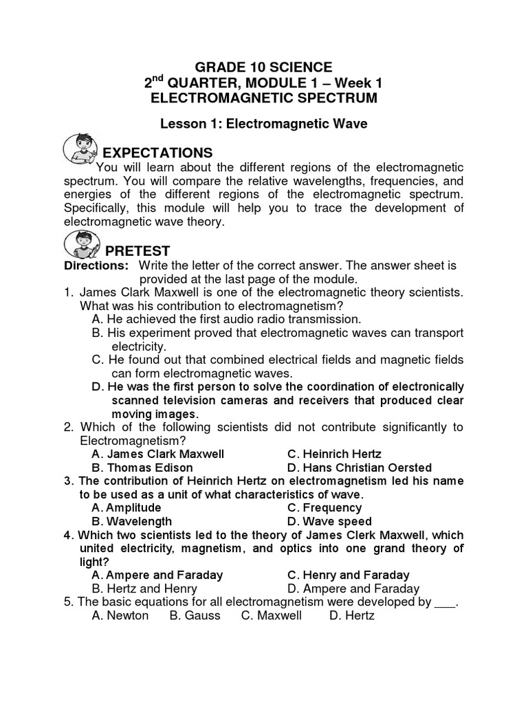 G10 Science Module 1 8.2 2nd-Quarter PDF | PDF | Electromagnetic ...