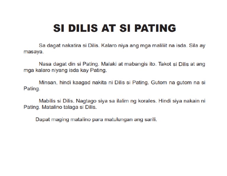 February 21, 2023 - Si DIlis at Si Pating | PDF