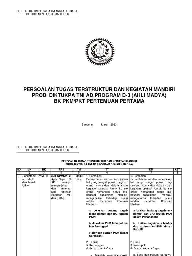 PKM PKT P.1 PDF | PDF