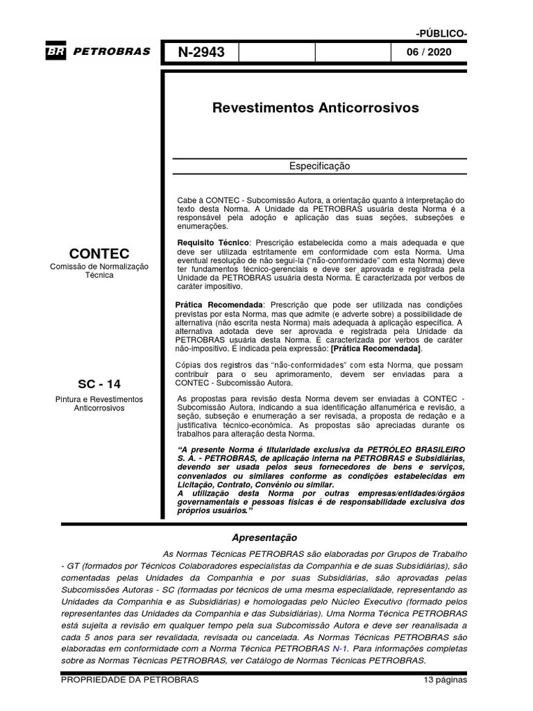 N-2943 | PDF | Corrosão | Tinta