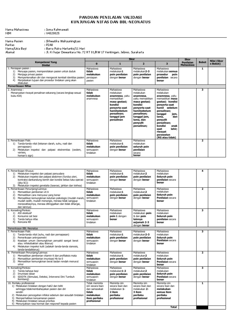 Lampiran Bendel Berkas Penilaian Validasi Nifas-Bbl Neonatus (Sri ...